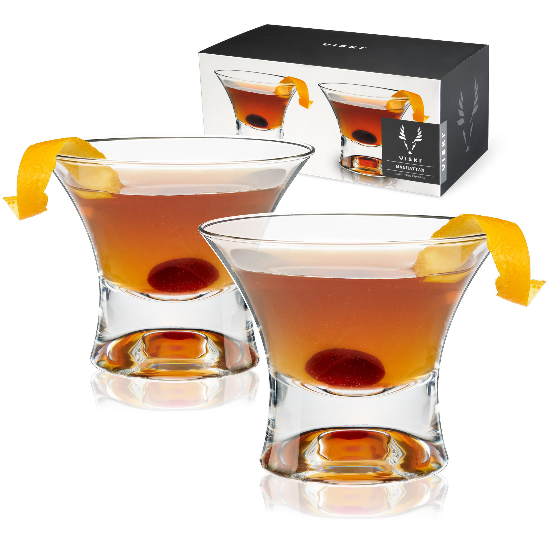 Crystal Negroni Glasses by Viski, Set of 2 - Drinkware