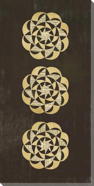Three Medallion 1 Wrapped Canvas Giclee Print Wall Art | Classic ...