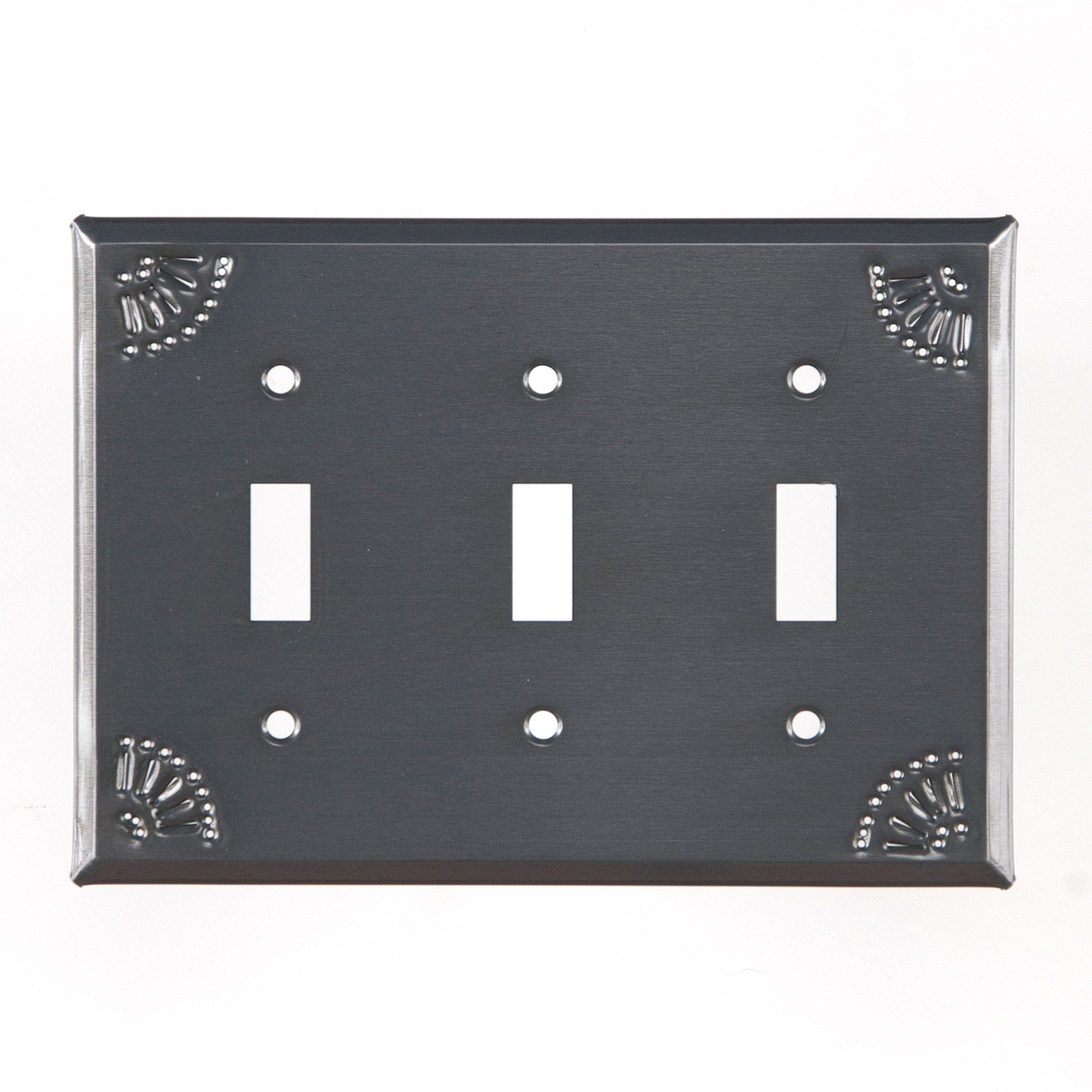 Chisel Punched Triple Toggle Tin Switch Plate Cover in Country Tin ...