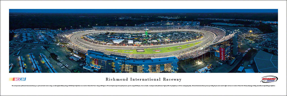 Richmond International Raceway Aerial Panoramic Wall Art Print ...