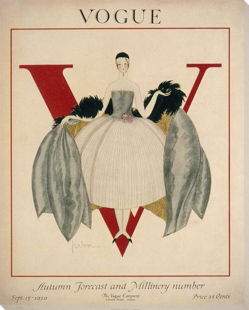 Vogue Colour Litho Wrapped Canvas Giclee Art Print Wall Art | Magazine ...