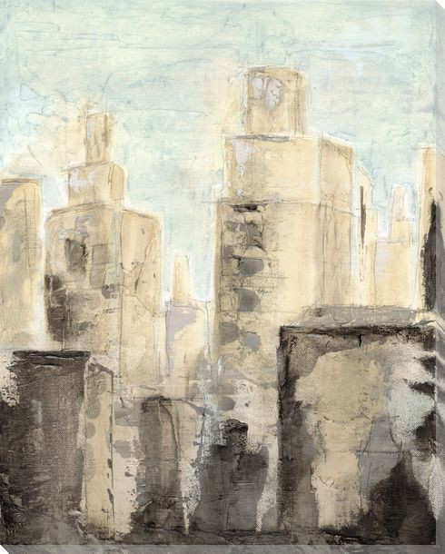 Metropolis Cityscape I Wrapped Canvas Giclee Print Wall Art | Urban ...