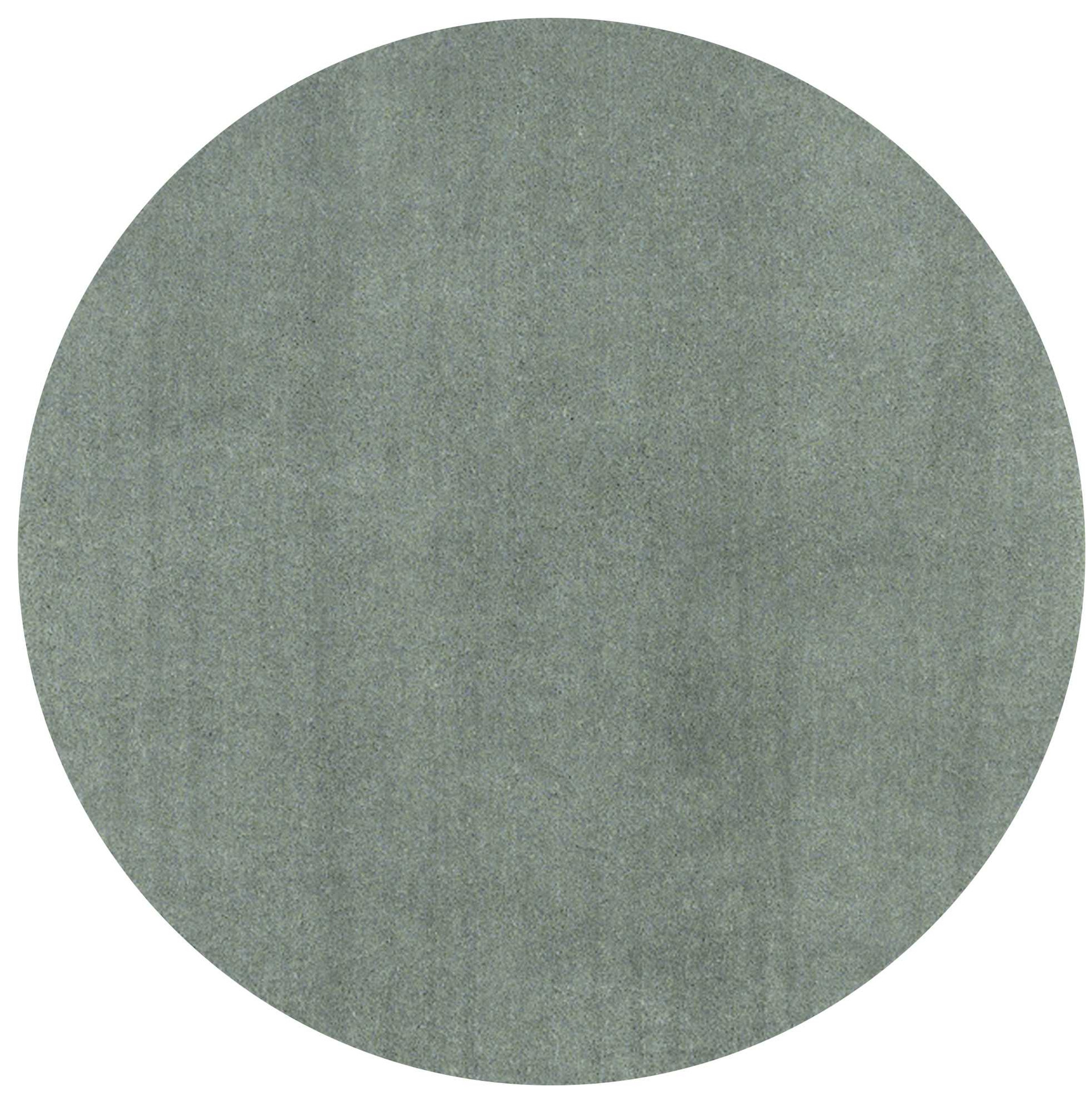 8' Round Polyester Grey Area Rug