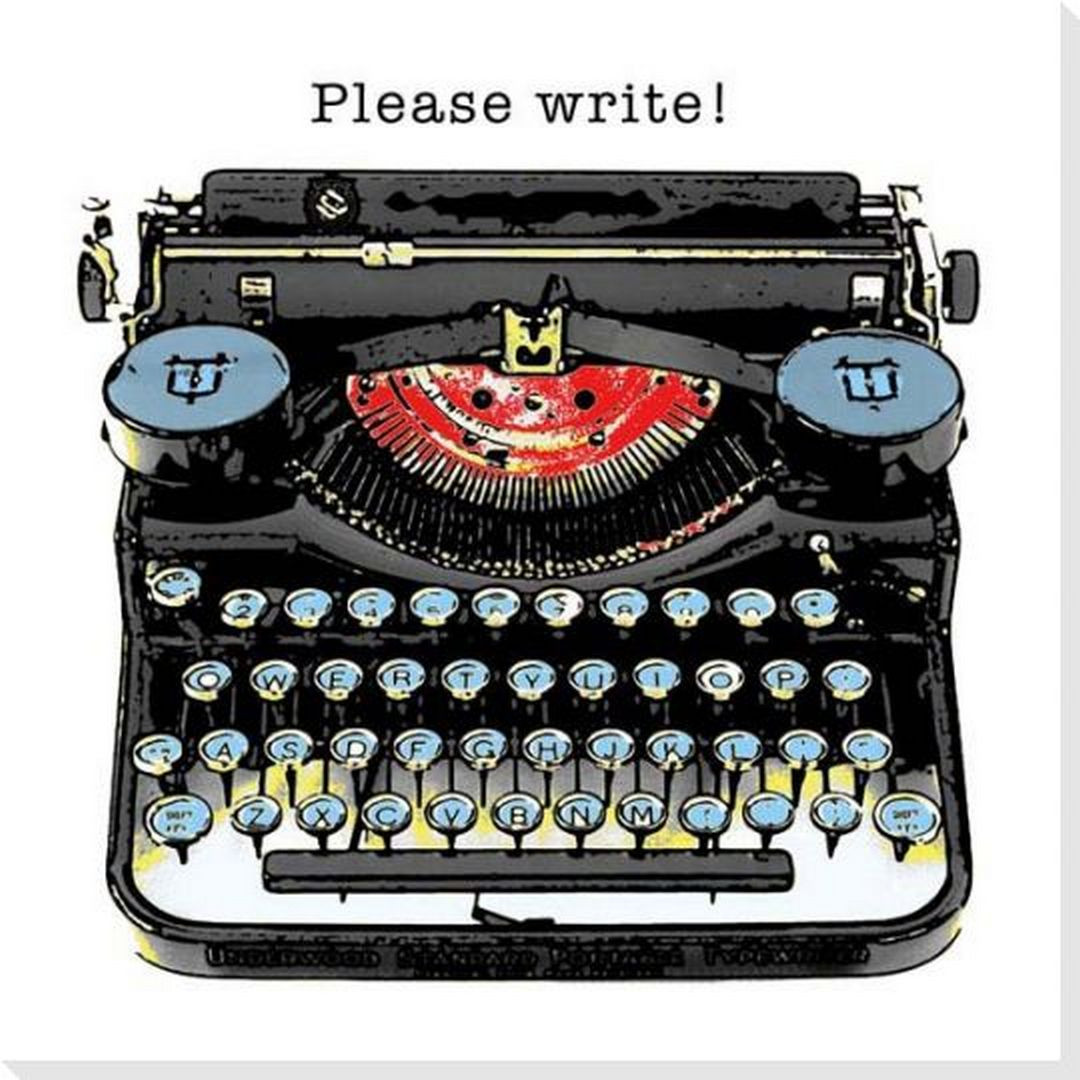 Tell Your Story! Typewriter Wrapped Canvas Giclee Art Print Wall Art ...