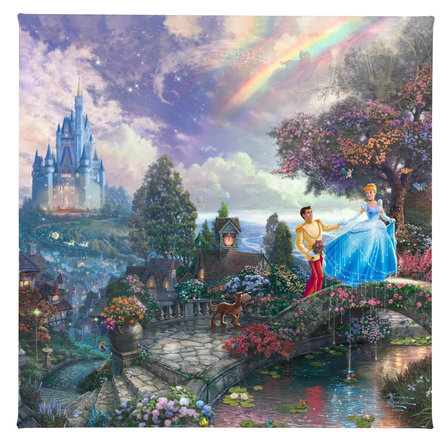 14" x 14" Disney Cinderella Happily Ever After Wrapped Canvas Wall Art ...