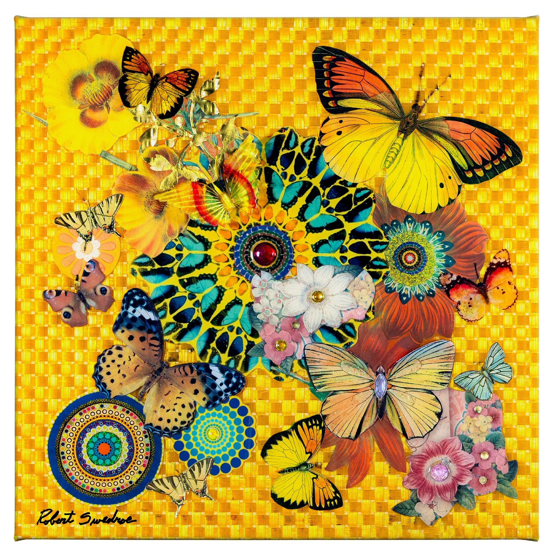 14" x 14" Butterflies From Across the Sea Wrapped Canvas Wall Art ...
