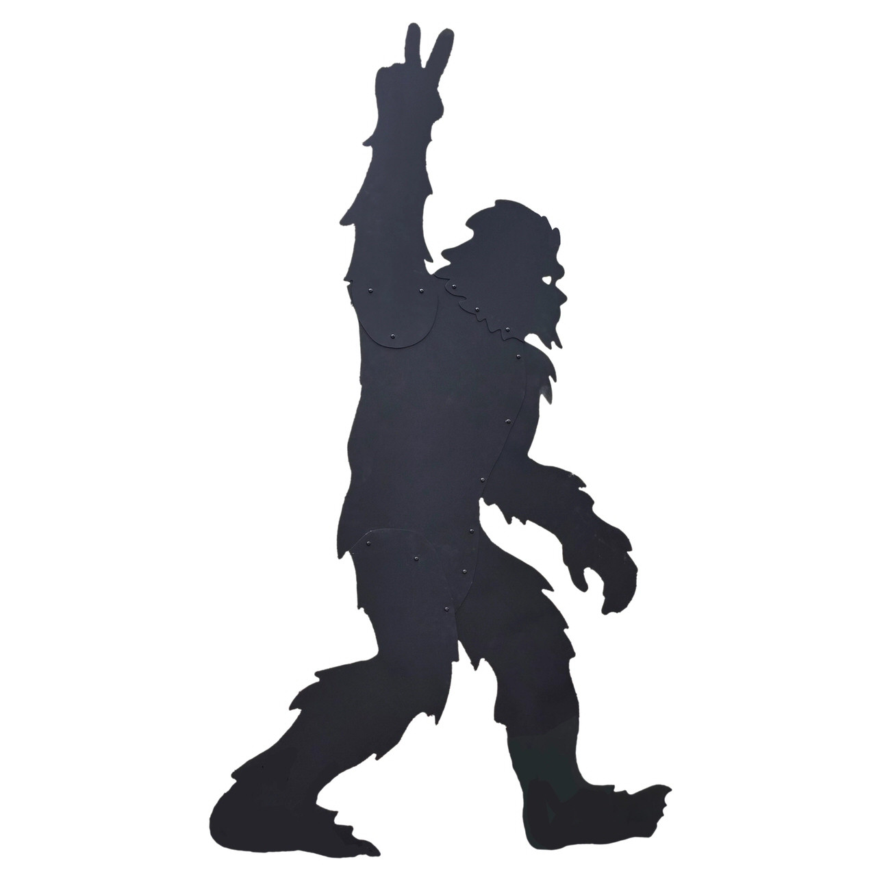 7' Giant Bigfoot Sasquatch Peace Sign Metal Yard Art | Whimsical ...