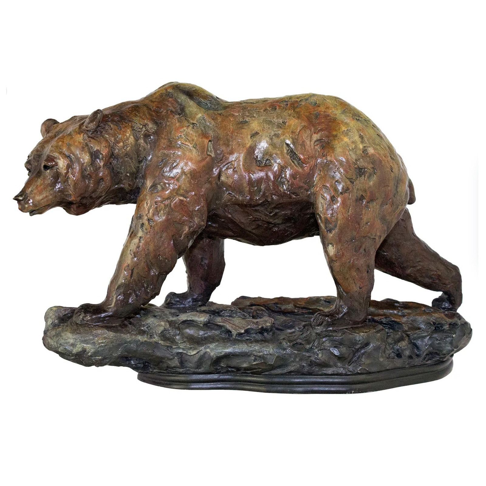 One Step Grizzly Bear Sculpture | Wildlife Decor Statue