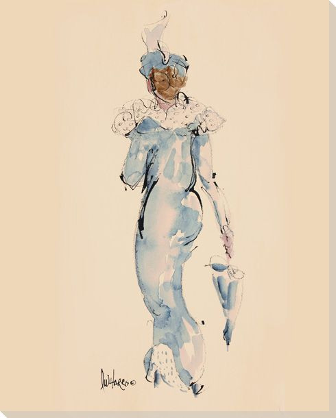 Days Gone By 6 Wrapped Canvas Giclee Print Wall Art | Fashion Themed ...