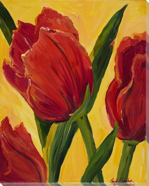 Pitcher of Tulip Flowers Wrapped Canvas Giclee Print Wall Art | Stylish ...