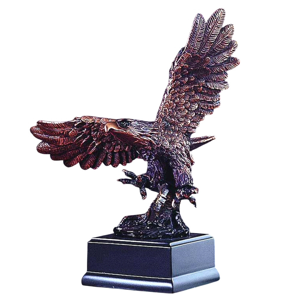 7.5" Eagle in Flying Landing Pose Statue | Bronze Sculpture | American ...
