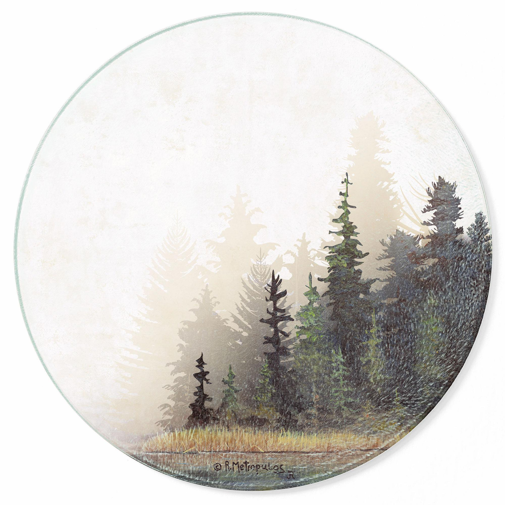 Misty Forest Round Cutting Board | Cabin & Lodge Kitchen Tools