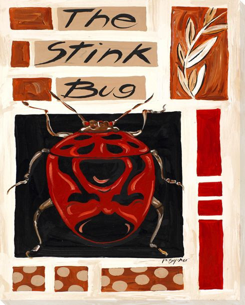 Square Bug Wrapped Canvas Giclee Print Wall Art - Wall Decor - Artwork