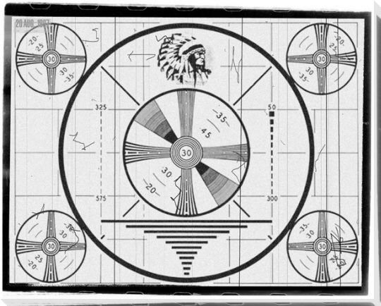 Indian Head Test Pattern Wrapped Canvas Giclee Print Wall Art | Cinema ...