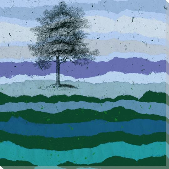 Spring Trees Wrapped Canvas Giclee Art Print Wall Art | Abstract Home Decor