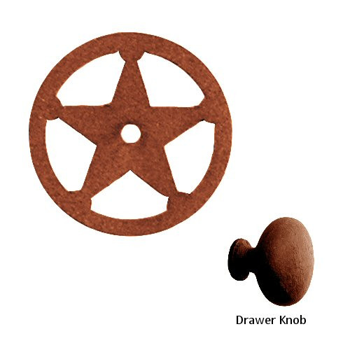 Texas Star Metal Drawer Pull with Back Plate | Western Decor