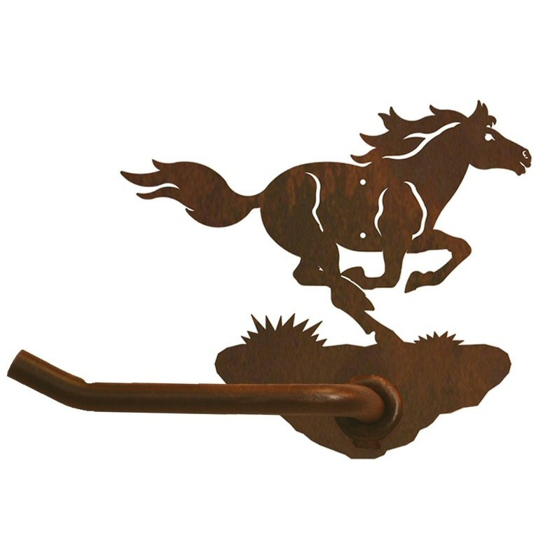 English Horse Rider Metal Toilet Paper Holder