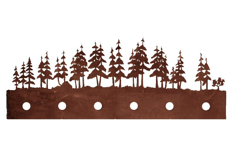Pine Tree Forest Vanity Light | Six Light Rustic Lodge Lighting
