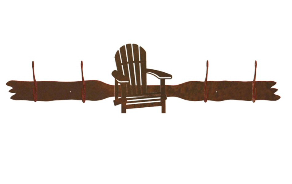 Adirondack Chair Double Metal Wall Hook | Rustic Cabin Lodge Decor