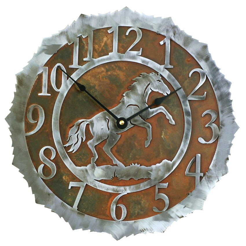 Western Clocks | Metal Wall & Table Clocks - Cowboy, Horse & More