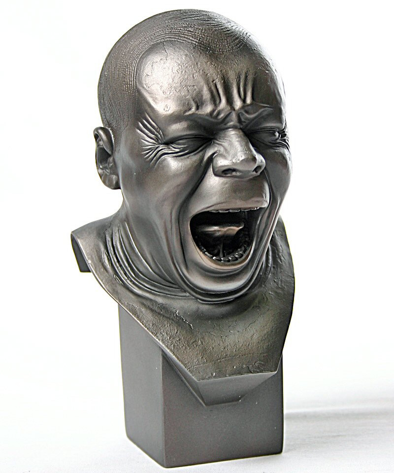 Miniature Yawner Man Portrait Bust Statue by Messerschmidt - Museum Art ...