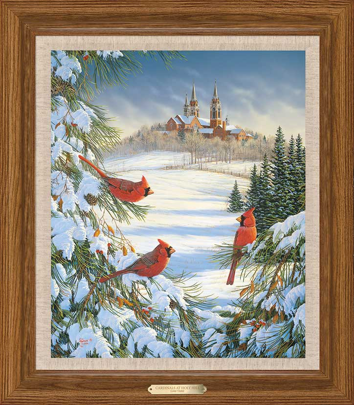 Cardinal Birds at Holy Hill Framed Canvas Giclee Art Print Wall Art ...