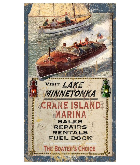 Customizable Mear's Yacht Haven Boating Vintage Style Metal Sign ...