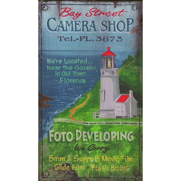 Customizable Bay Street Camera Shop Vintage Style Wooden Sign ...