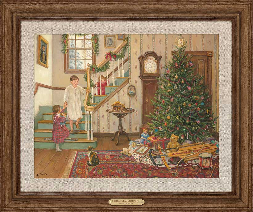 A Christmas Morning Limited Edition Framed Canvas Giclee Art Print Wall ...