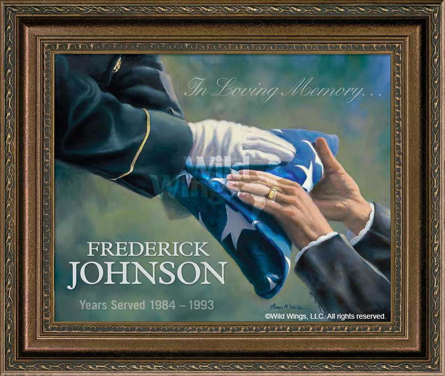 In Loving Memory Army Personalized Memorial Framed Canvas Art Print ...