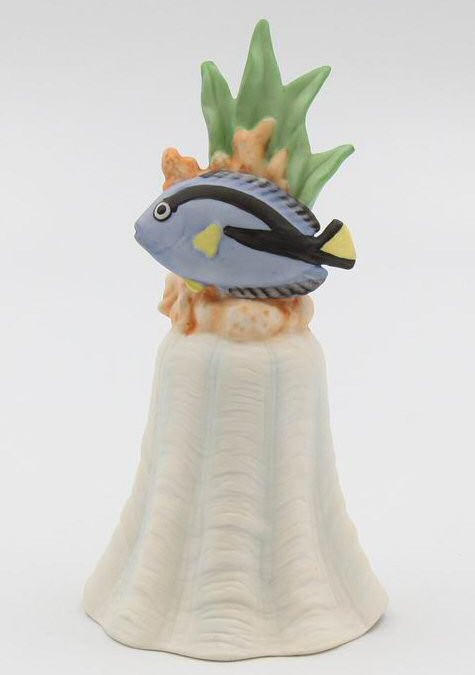 Blue Fish Porcelain Bells, Set of 2 - Cosmos
