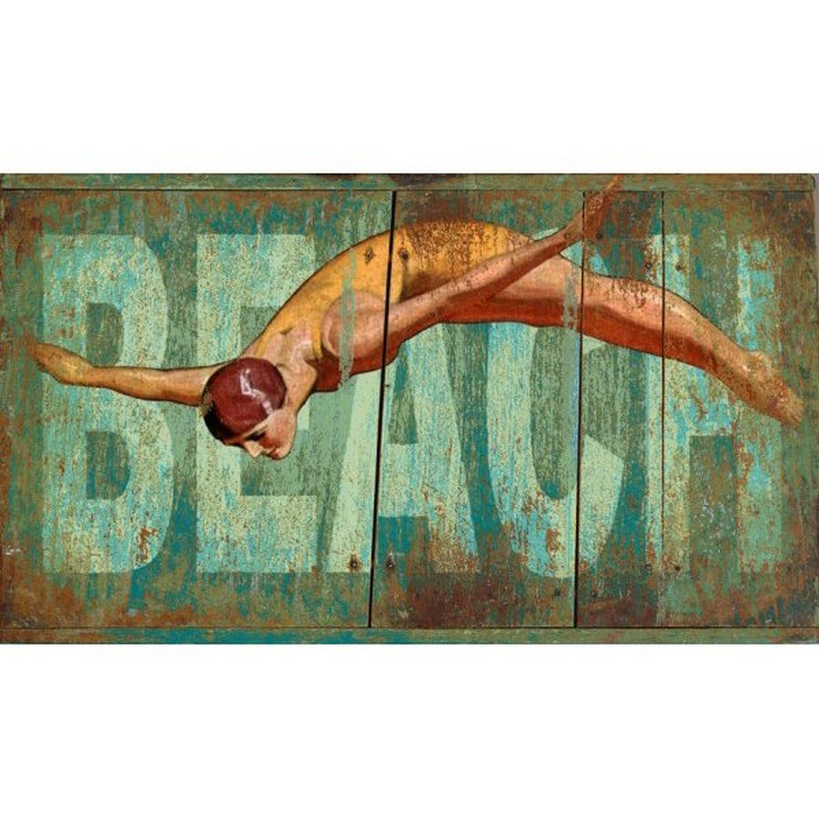 Custom Dive with the Sharks Vintage Style Metal Sign - Personalized ...