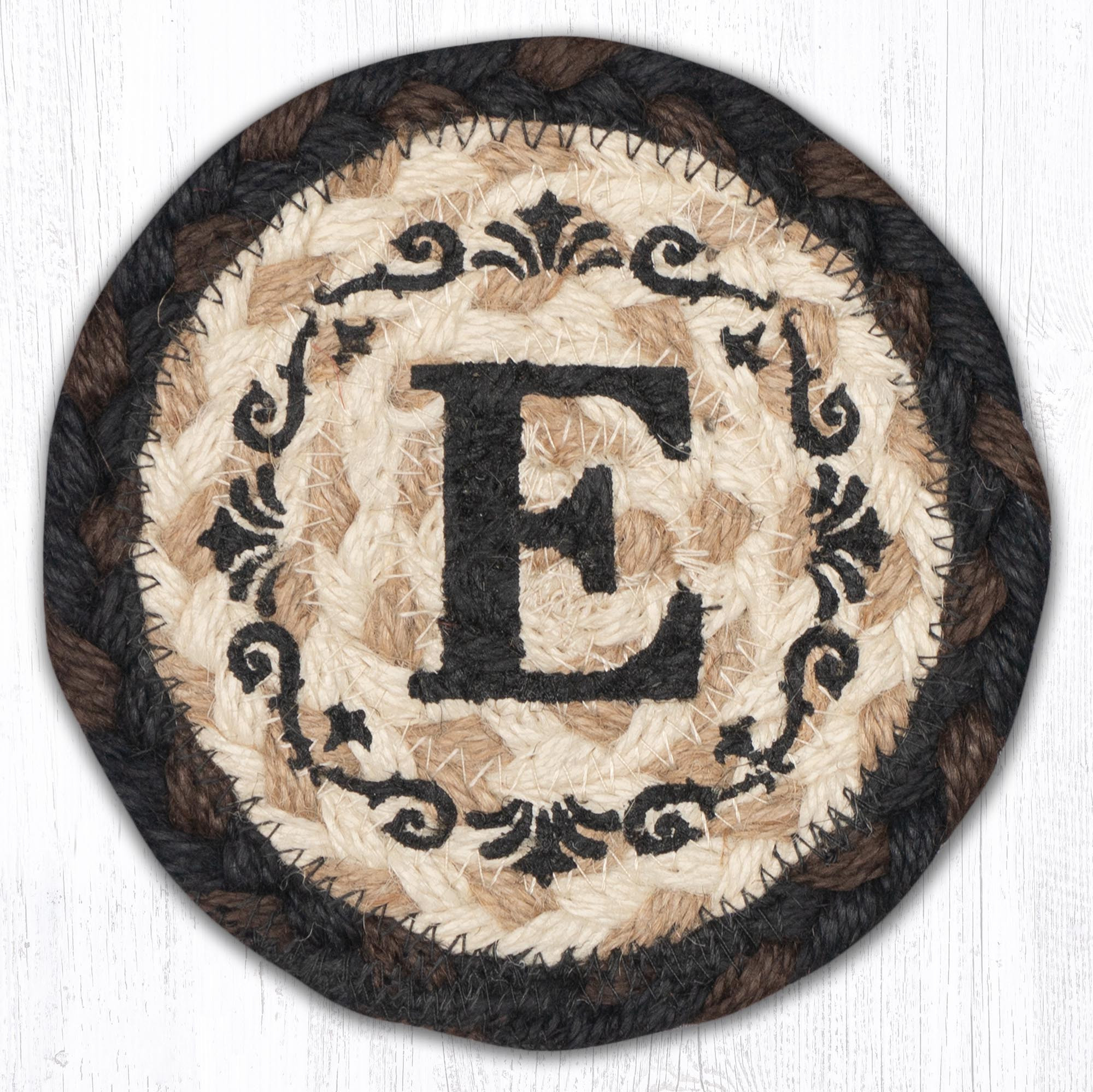 X Monogram Printed Jute Coaster by Harry W. Smith - Drink Coaster ...