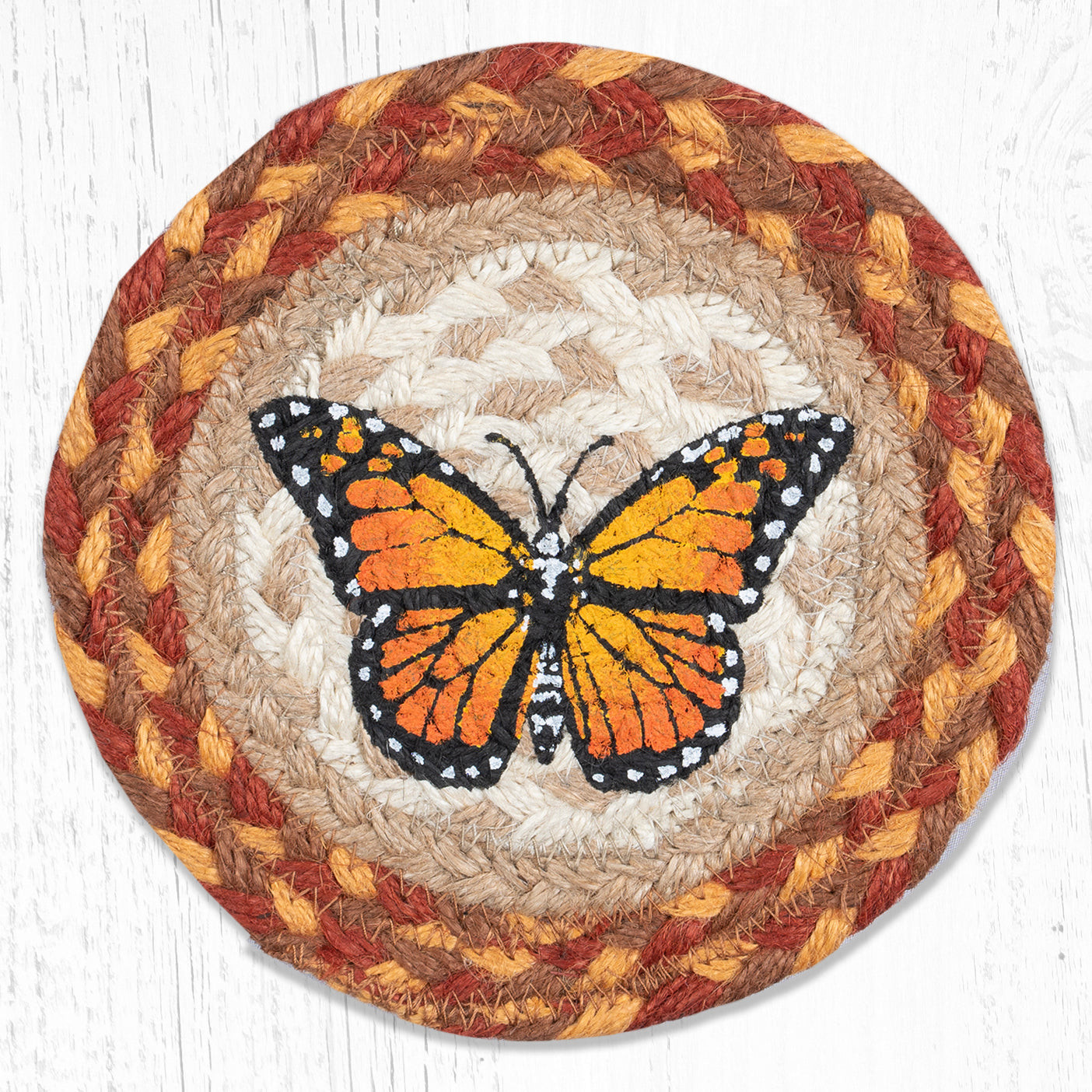 Monarch Jute Coaster | Garden Nature Classic Drink Coaster