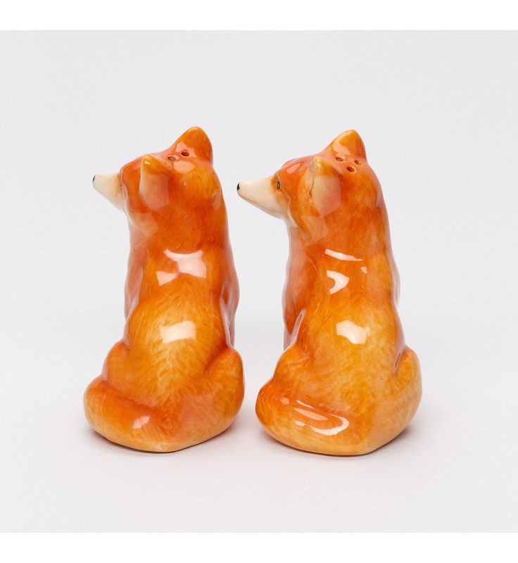 Fox Porcelain Salt and Pepper Shakers, Set of 4 - Tableware - Cosmos