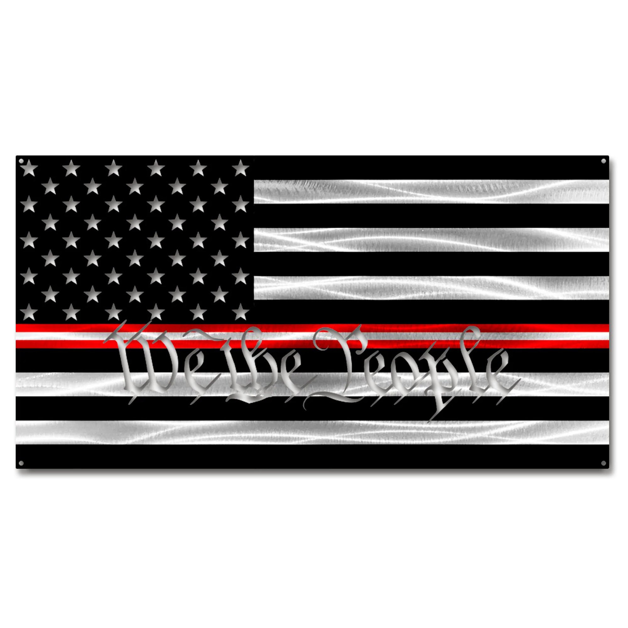Thin Red/Silver/Red Line Medical American Flag with a "Ghost Eagle ...