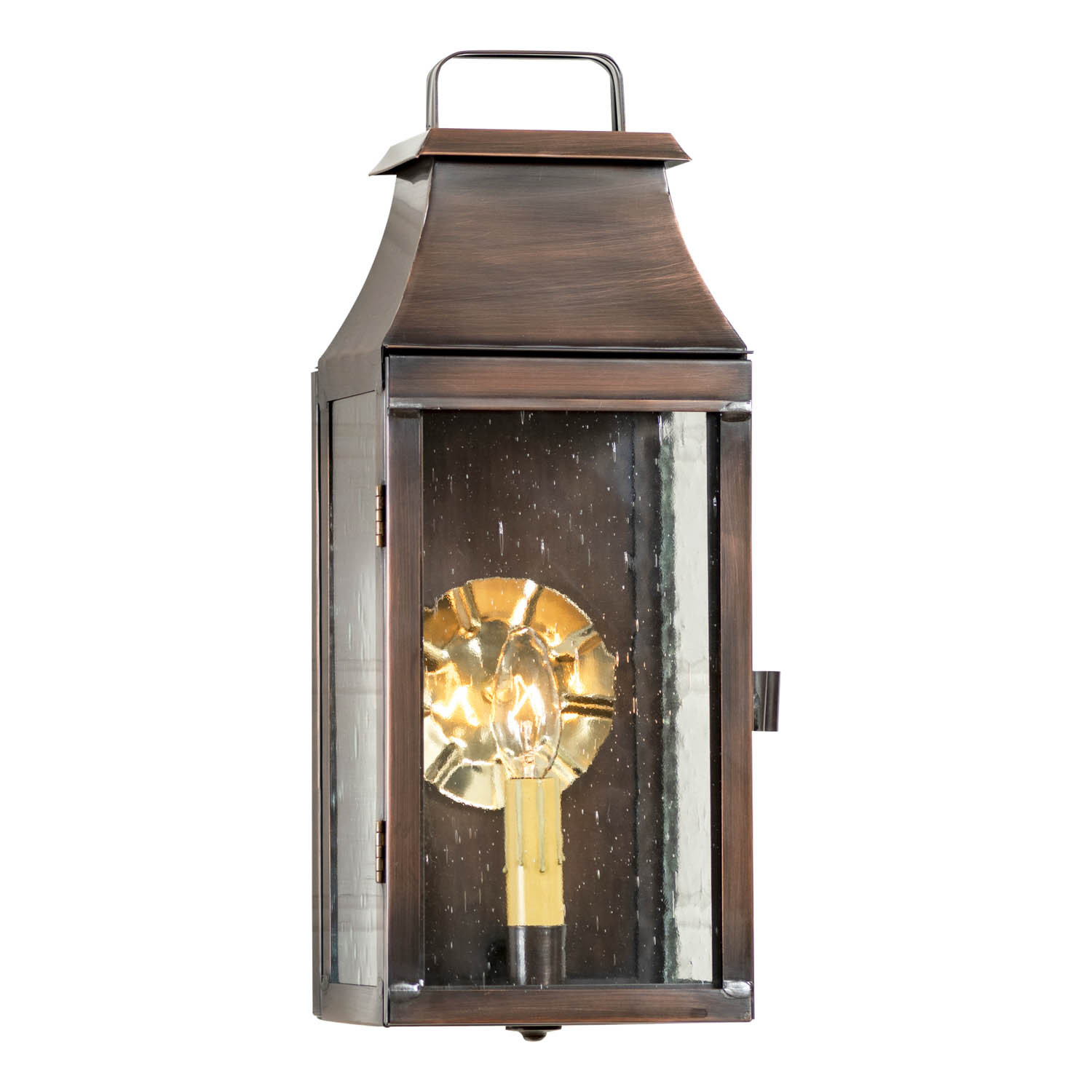 Small Barn Outdoor Wall Light in Solid Antique Copper - 1 Light ...