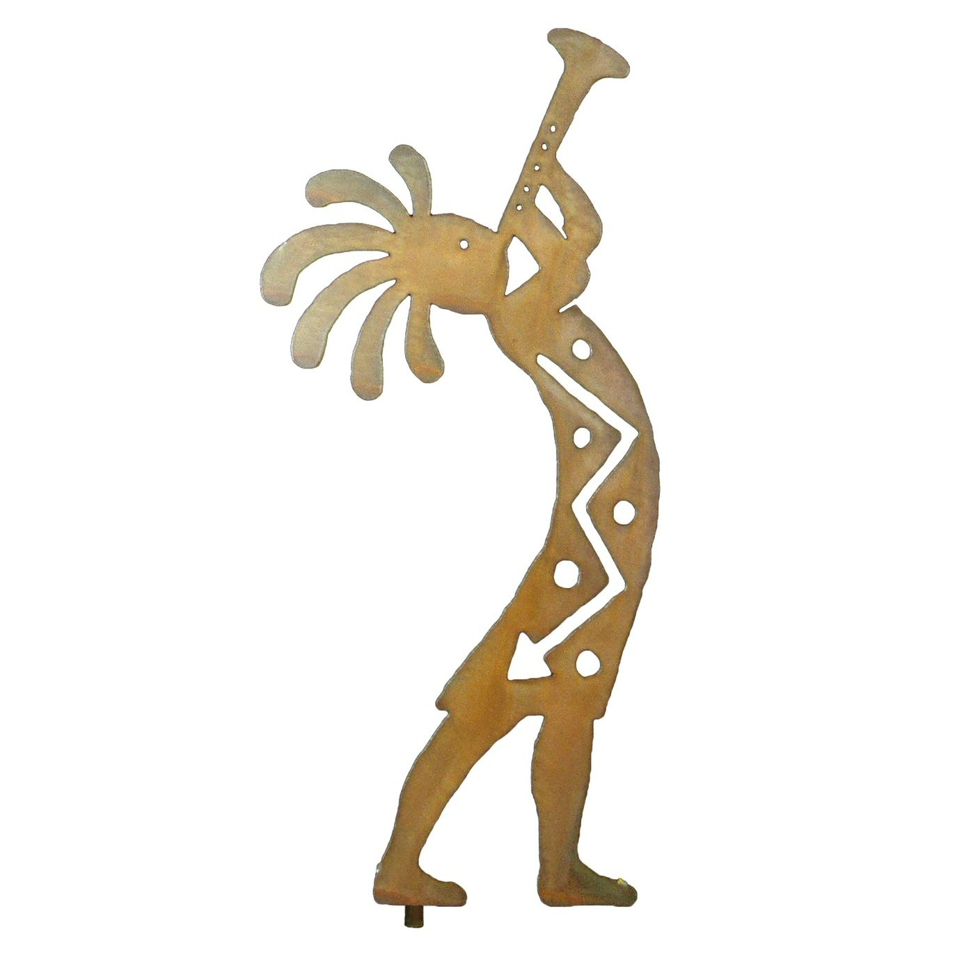 Left Facing Kokopelli Trumpet Player Rust Metal Wall Art - Southwest ...