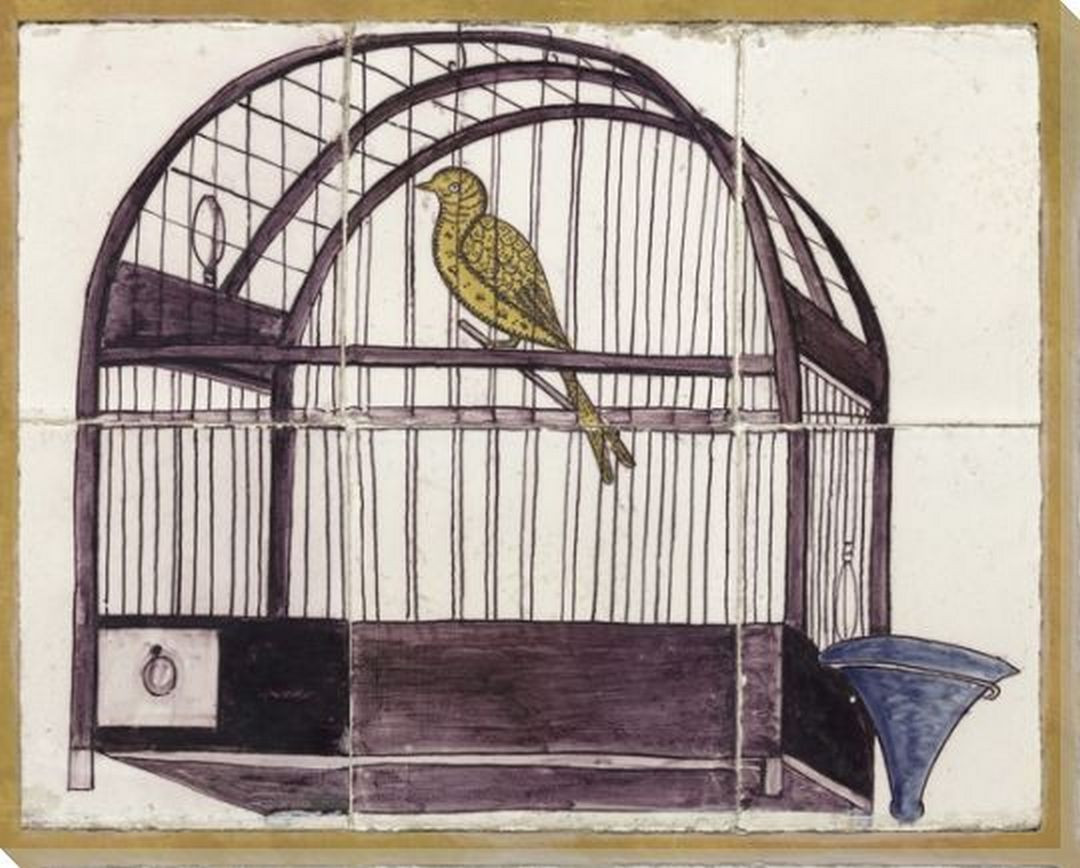 Antique Bird Cage 1 Wrapped Canvas Giclee Art Print Wall Art | Colorful ...