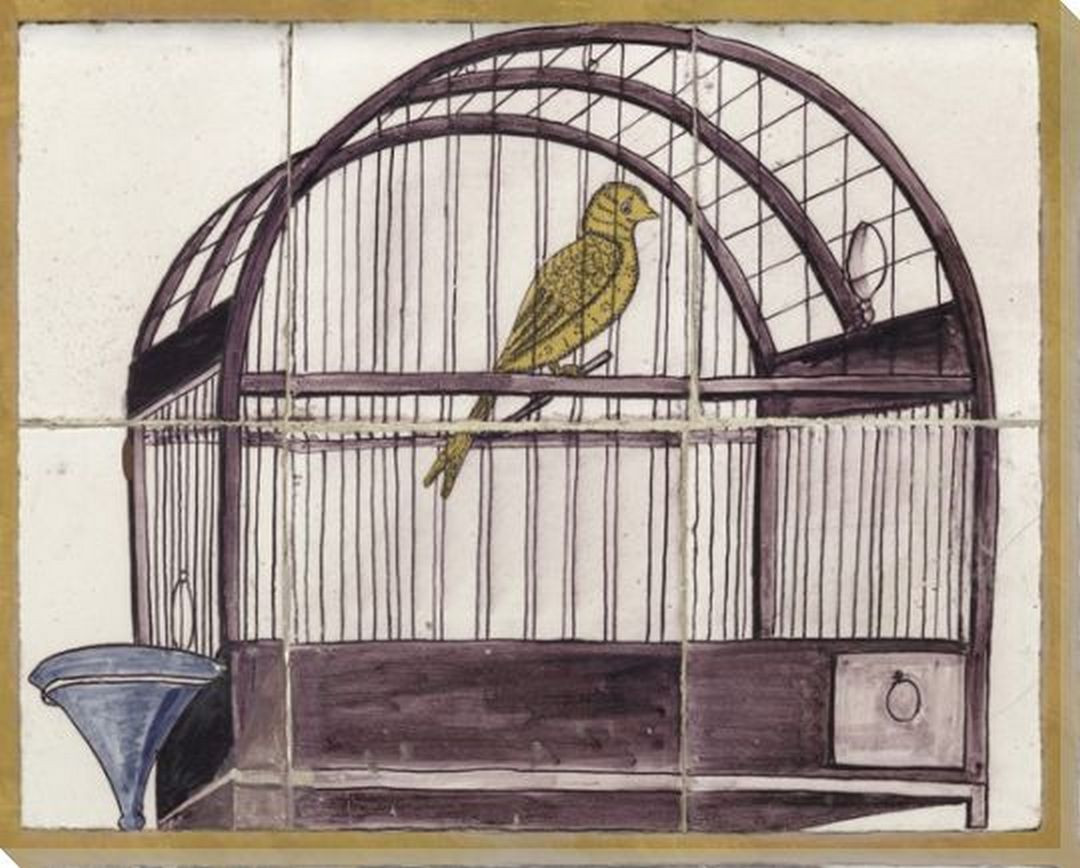 Antique Bird Cage 1 Wrapped Canvas Giclee Art Print Wall Art | Colorful ...