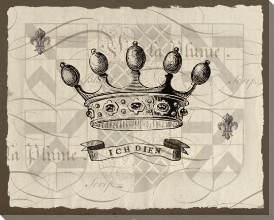 Larger Grey Crown 3 Wrapped Canvas Giclee Print Wall Art - Wall Decor ...