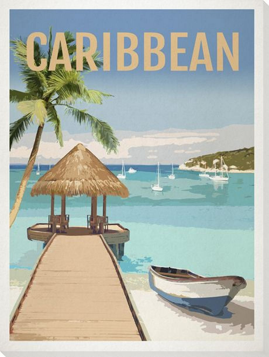 Caribbean Blue Horse Wrapped Canvas Giclee Print Wall Art | Horse Wall ...