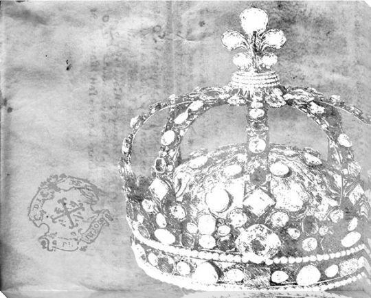 Larger Grey Crown 3 Wrapped Canvas Giclee Print Wall Art | Royalty ...