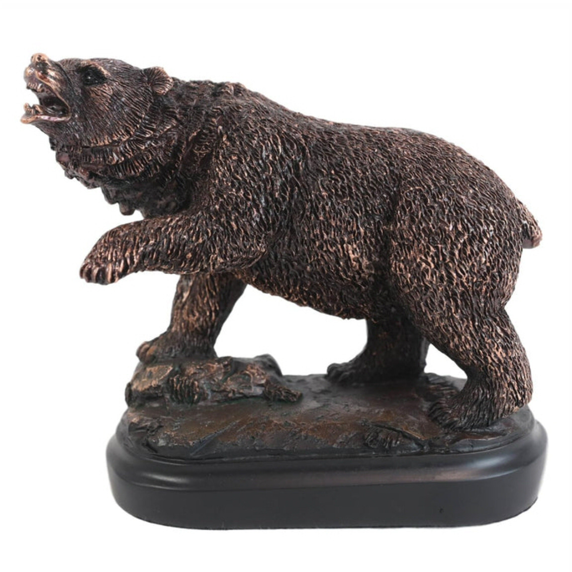 6" Prowling Bear Statue | Bronze Sculpture | Woodland Lodge Decor