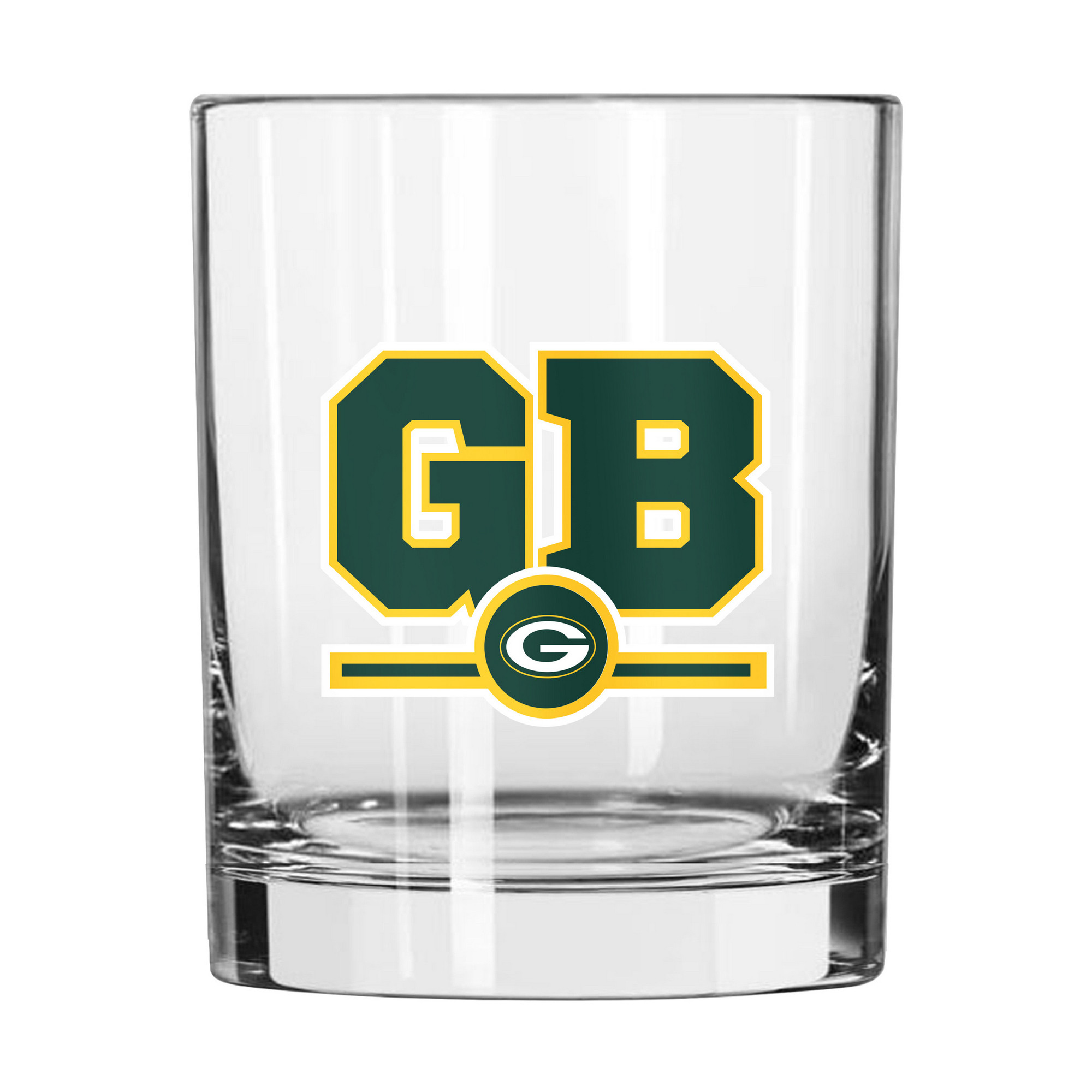 Green Bay Packers 14oz Letterman DOF Rocks Glass | Licensed NFL Team ...