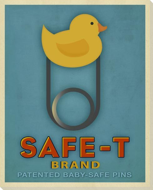 Safe-T Duck Wrapped Canvas Giclee Print Wall Art | Nursery Wall Art Decor