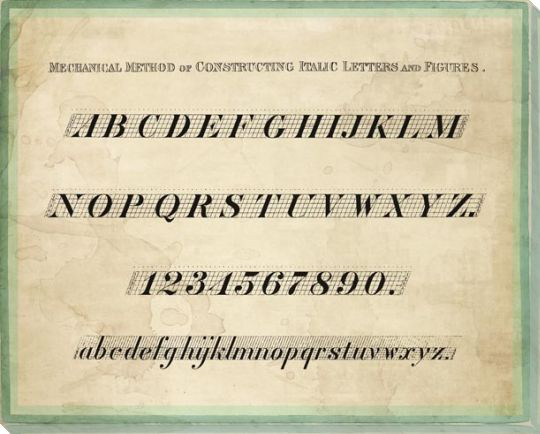 Constructing Letter Italic Wrapped Canvas Giclee Art Print Wall Art ...