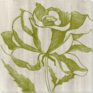 Indigo Lily Flower Wrapped Canvas Giclee Print Wall Art | Contemporary ...