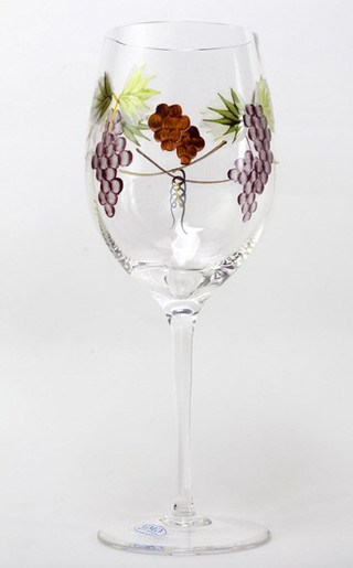 Sade Romanian Crystal Balloon Wine Goblet Glasses Set Of 4 Stemware