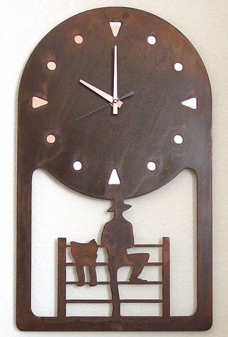 Choice Western Metal Wall Clock | Cowboy Ranch Wall Decor